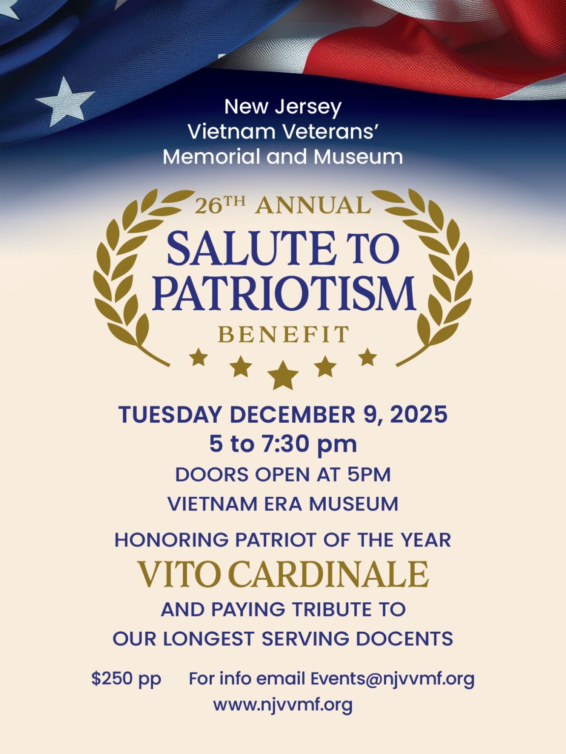 Salute to Patriotism Benefit - Vietnam Veterans Memorial & Museum